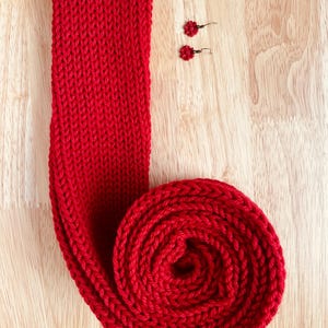 Skinny Red Scarf - Etsy