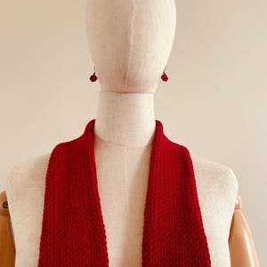 Skinny Red Scarf - Etsy