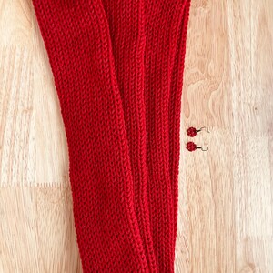 Skinny Red Scarf - Etsy