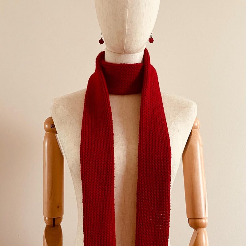 Red Scarfs - Etsy