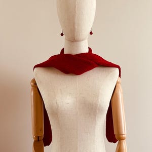 Skinny Red Scarf - Etsy