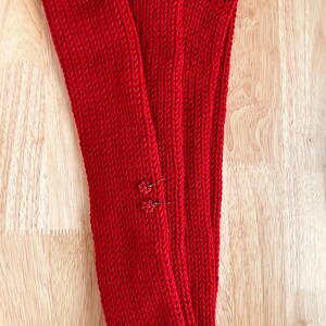 Skinny Red Scarf - Etsy