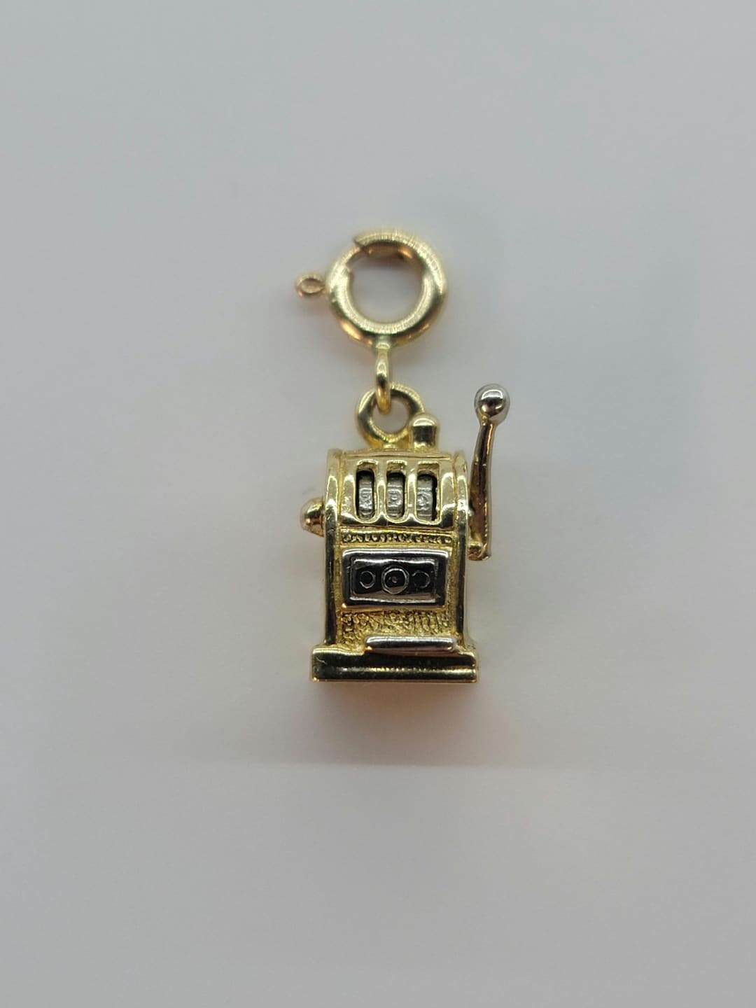Vintage Estate 14k Yellow Gold Slot Machine Charm for Charm Bracelet or ...