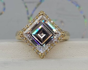 14k Gold Cz Ring - Etsy