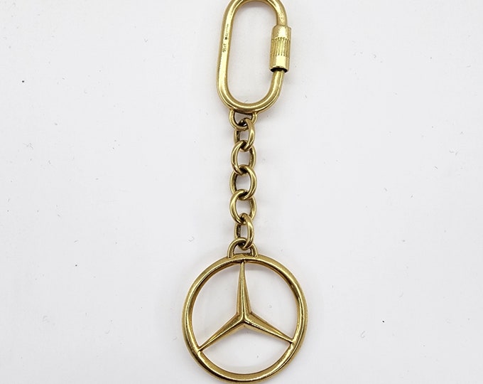 Rare Find! Estate Vintage 18k (18ct) Yellow Gold Mercedes Benz Key Ring ...