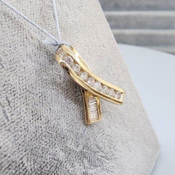 Vintage 14k yellow gold breast cancer awareness ribbo… - Gem