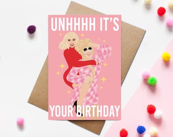 Drag Queen Trixie Mattel Katya Zamo Birthday Card L Rupauls - Etsy