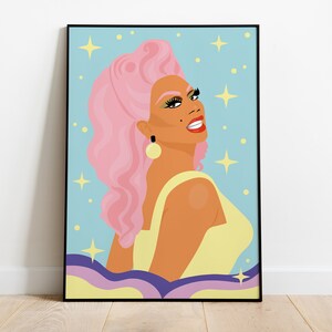 Rupaul Art Print | Drag Race Illustration Print | Rupauls Drag Race ...