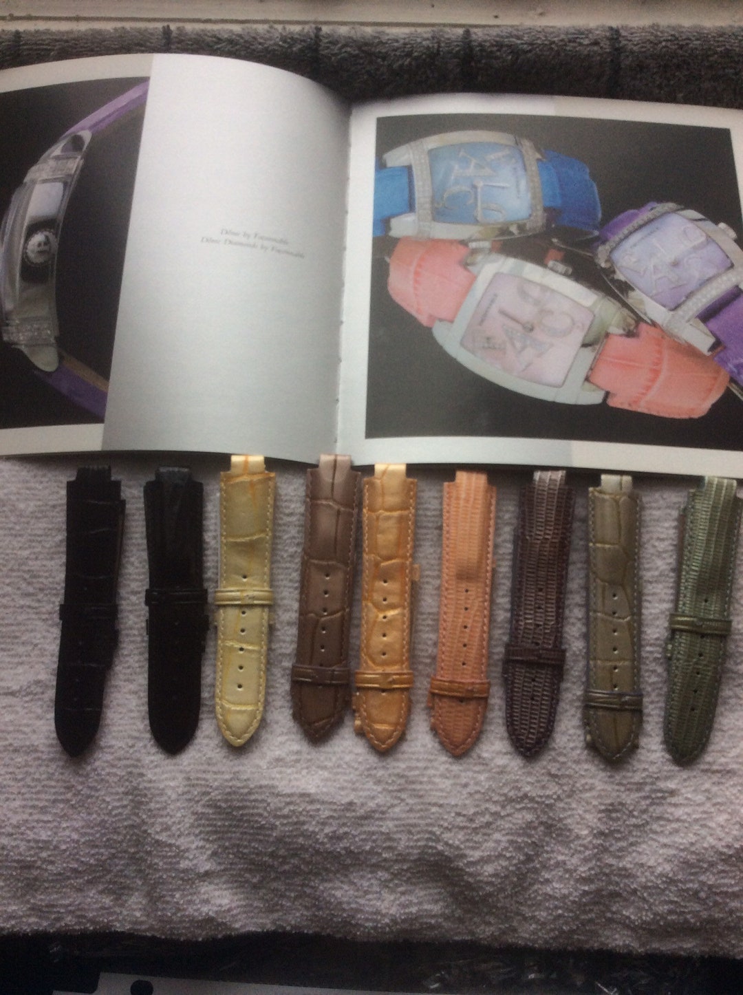 Faconnable “dome” Watch Straps, Leather With Alligator and Lizard ...