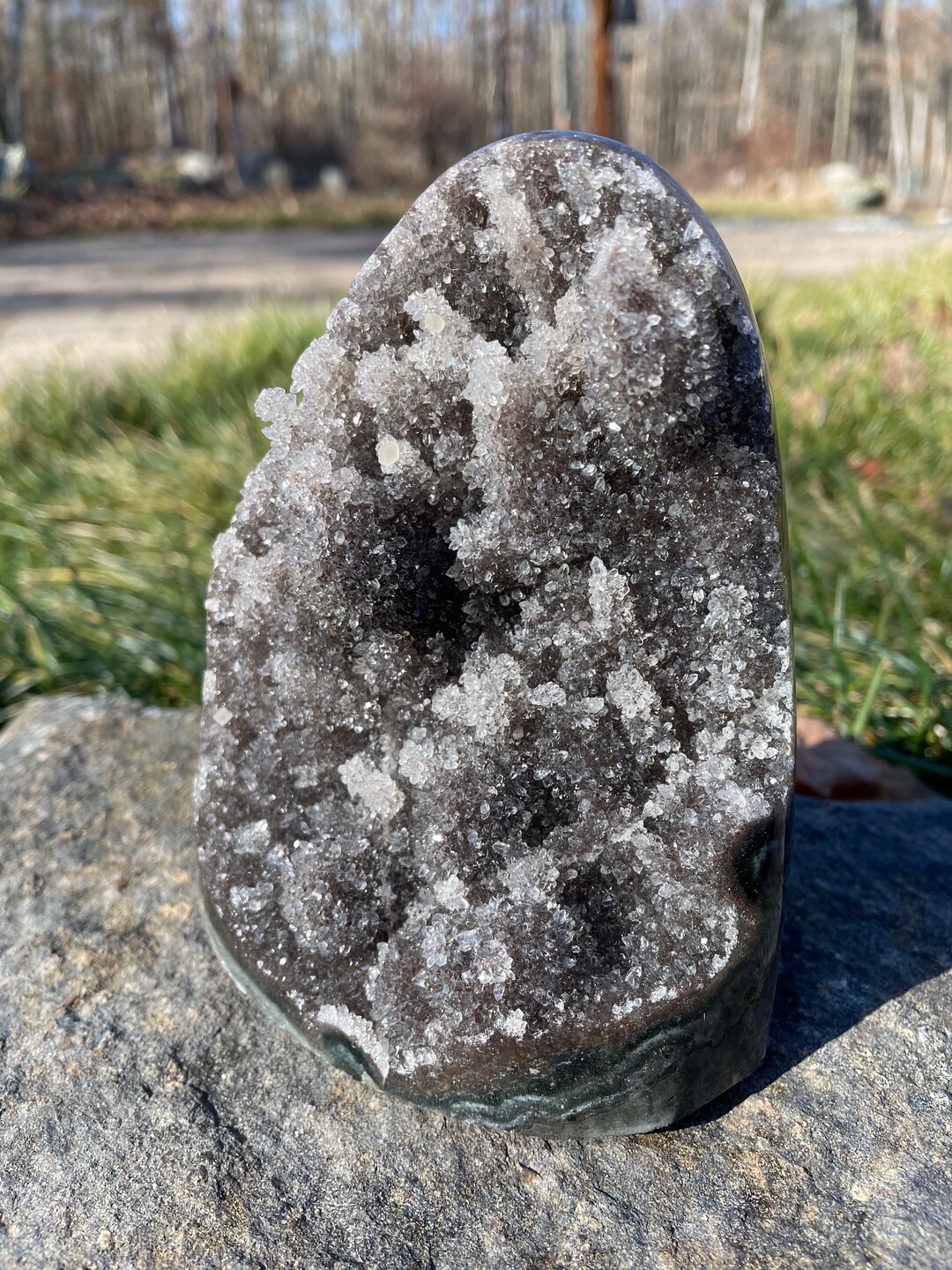 Stalactite Snowflake Formation Statement Piece, Druzy Quartz Geode ...