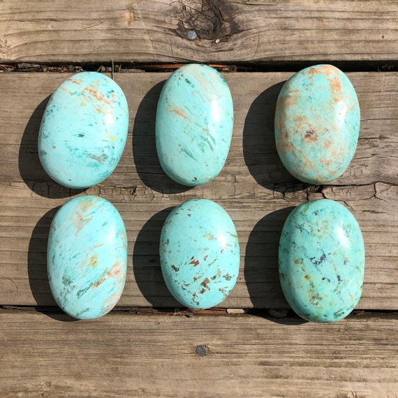 You Pick ONE Peruvian Turquoise Chrysocolla Crystal Palm - Etsy