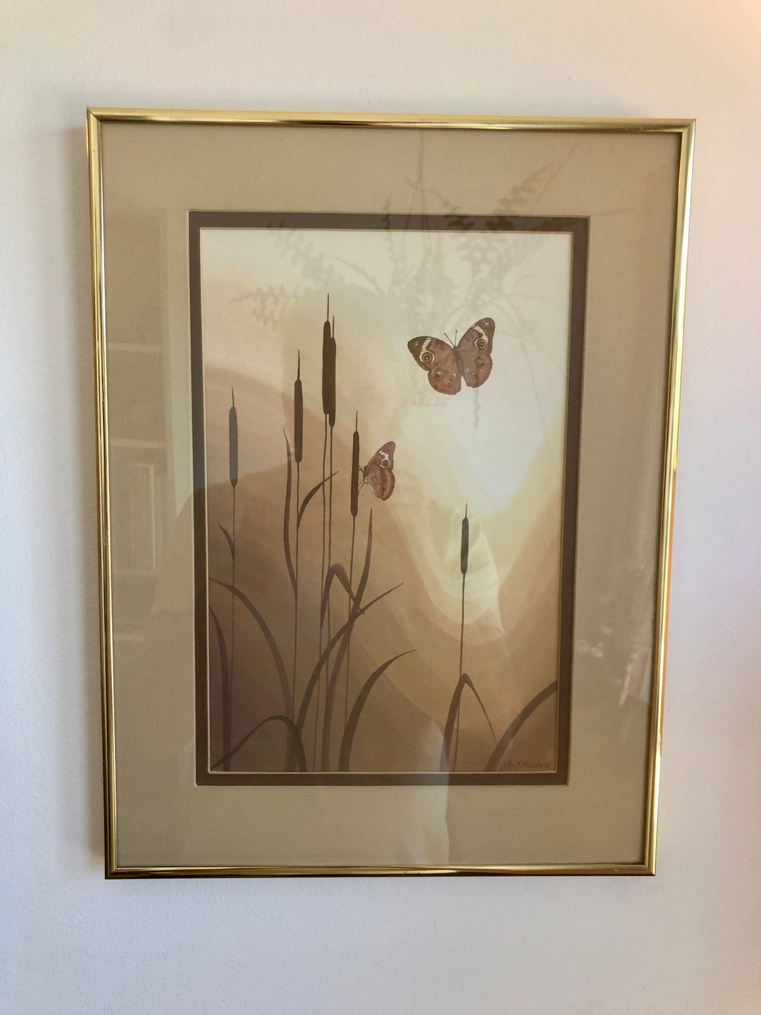 Vintage Cathy J. Bouchard 1970’s Butterfly Art - Etsy