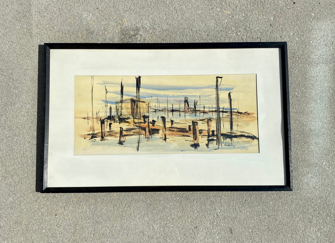 Abstract Mid-century Modern Artwork by Neil Lieberman 1964 - Etsy