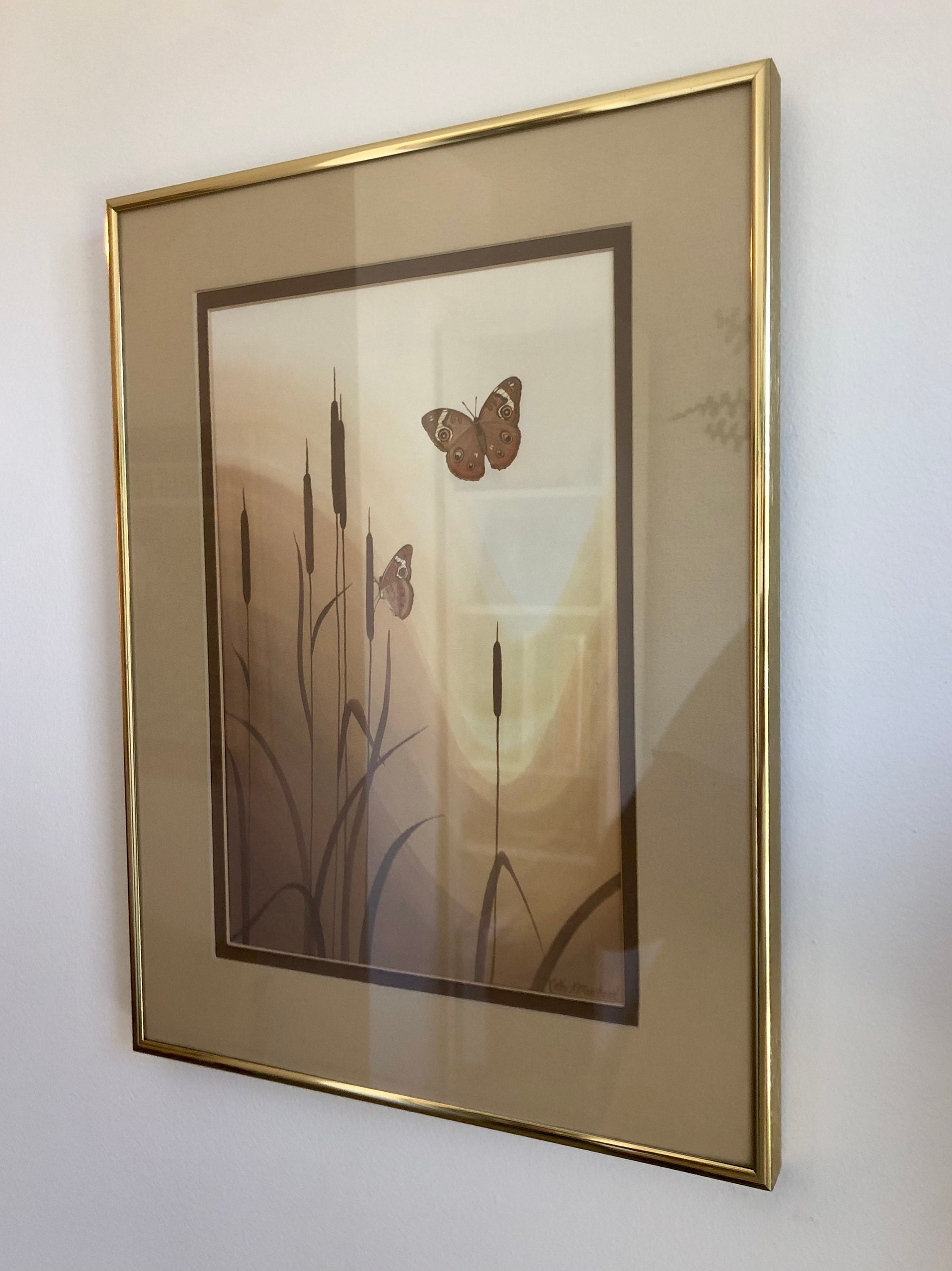 Vintage Cathy J. Bouchard 1970’s Butterfly Art - Etsy