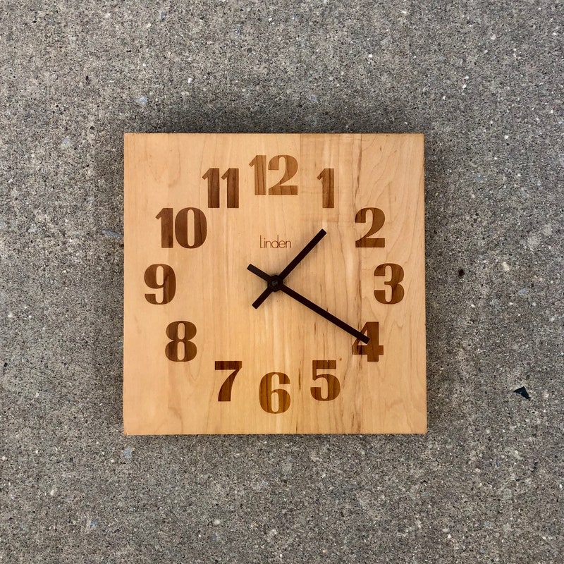 Square Wall Clock - Etsy