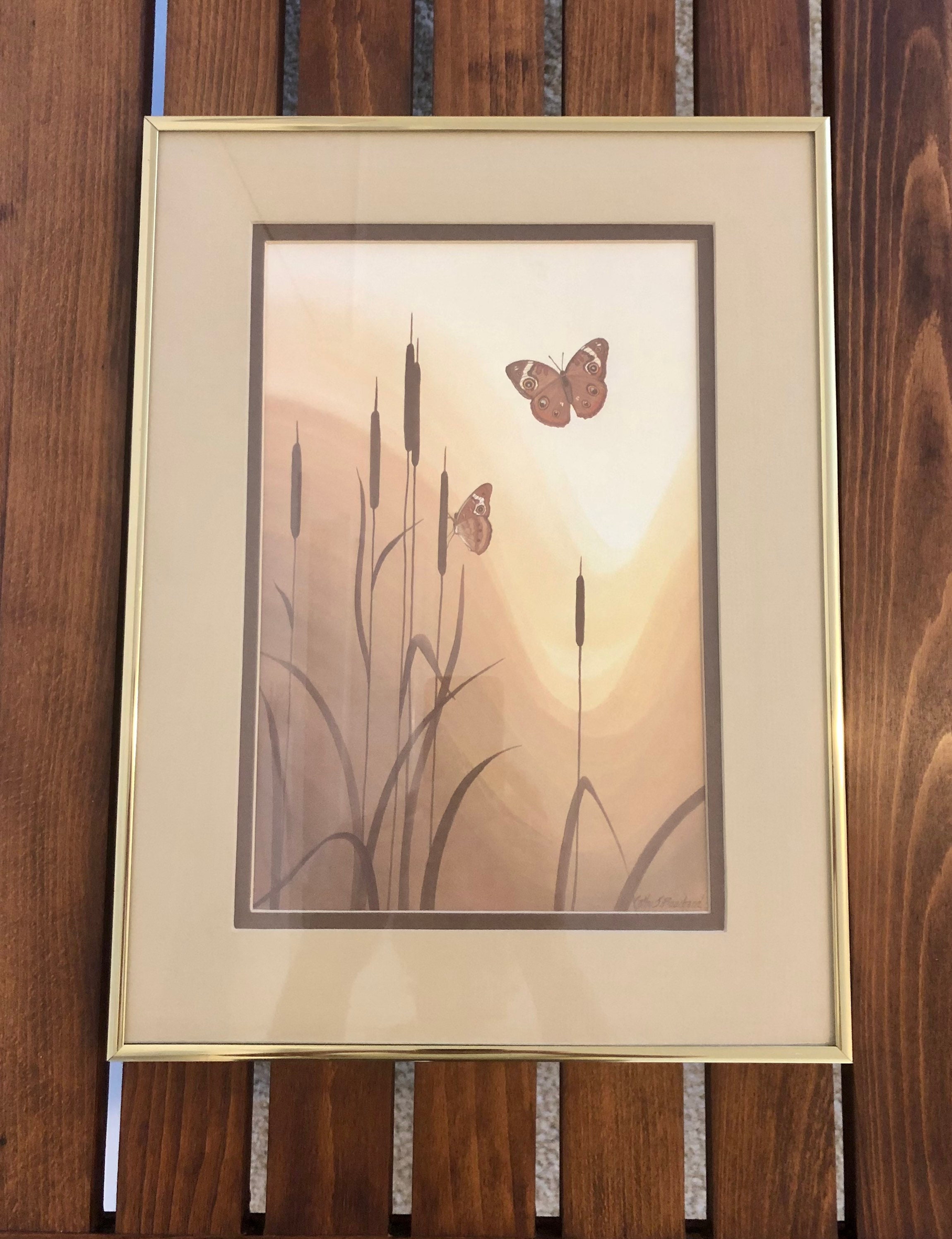 Vintage Cathy J. Bouchard 1970’s Butterfly Art - Etsy
