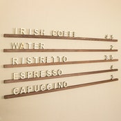 Cafe Menu Display With Letters and Rails Cafe Menu Sign Wall - Etsy Canada