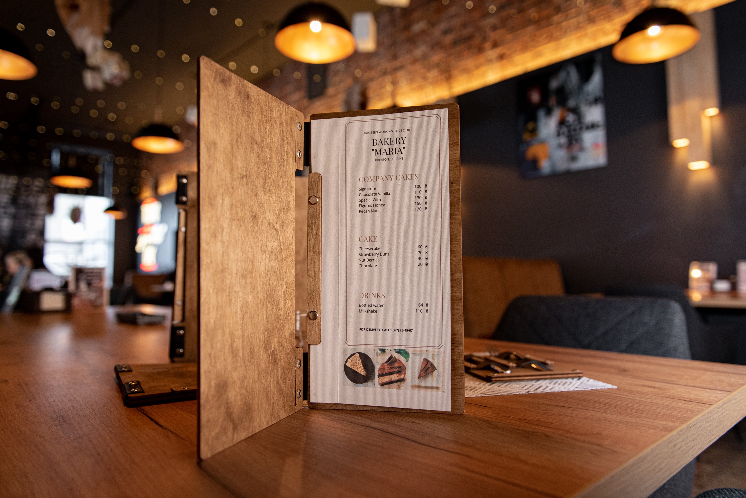 Wooden Menu Folder, Engraved Menu Holder, Restaurant Menu Folder, Menu ...