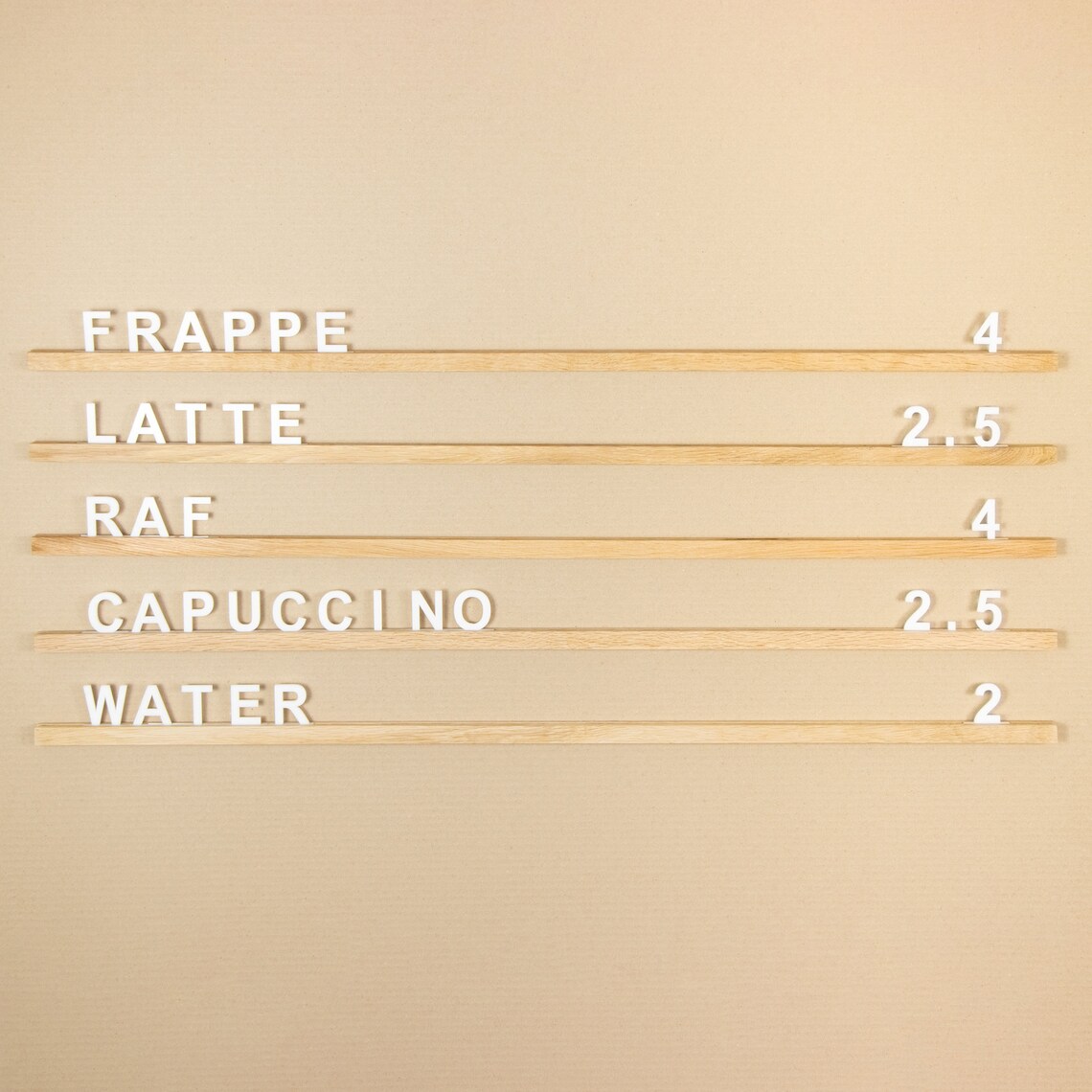 Message Board With Numbers Wood Wall Menu Board Cafe Menu - Etsy