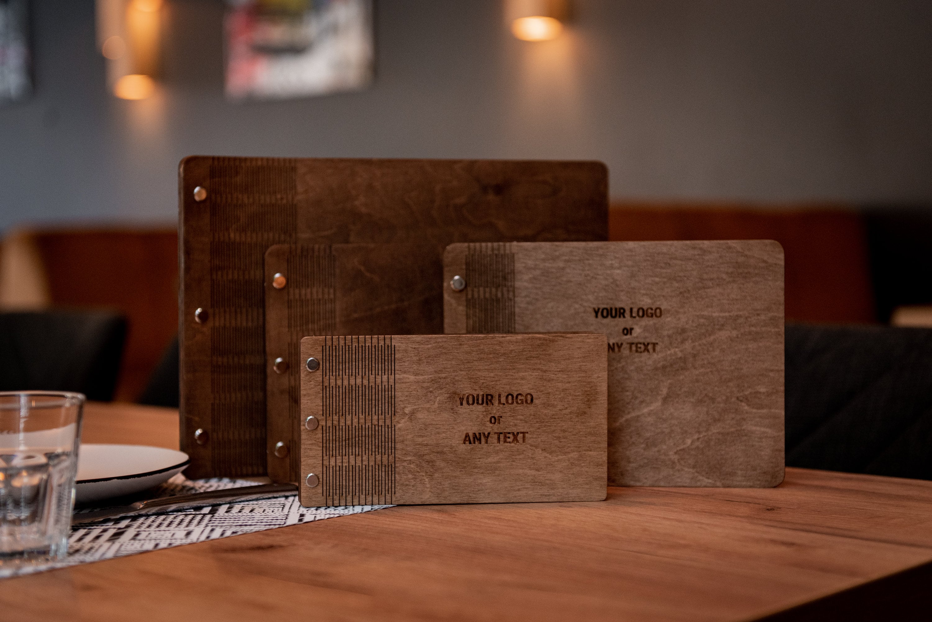 Wood Menu Holder, Engraved Menu Holder, Restaurant Menu Folder, Cafe ...