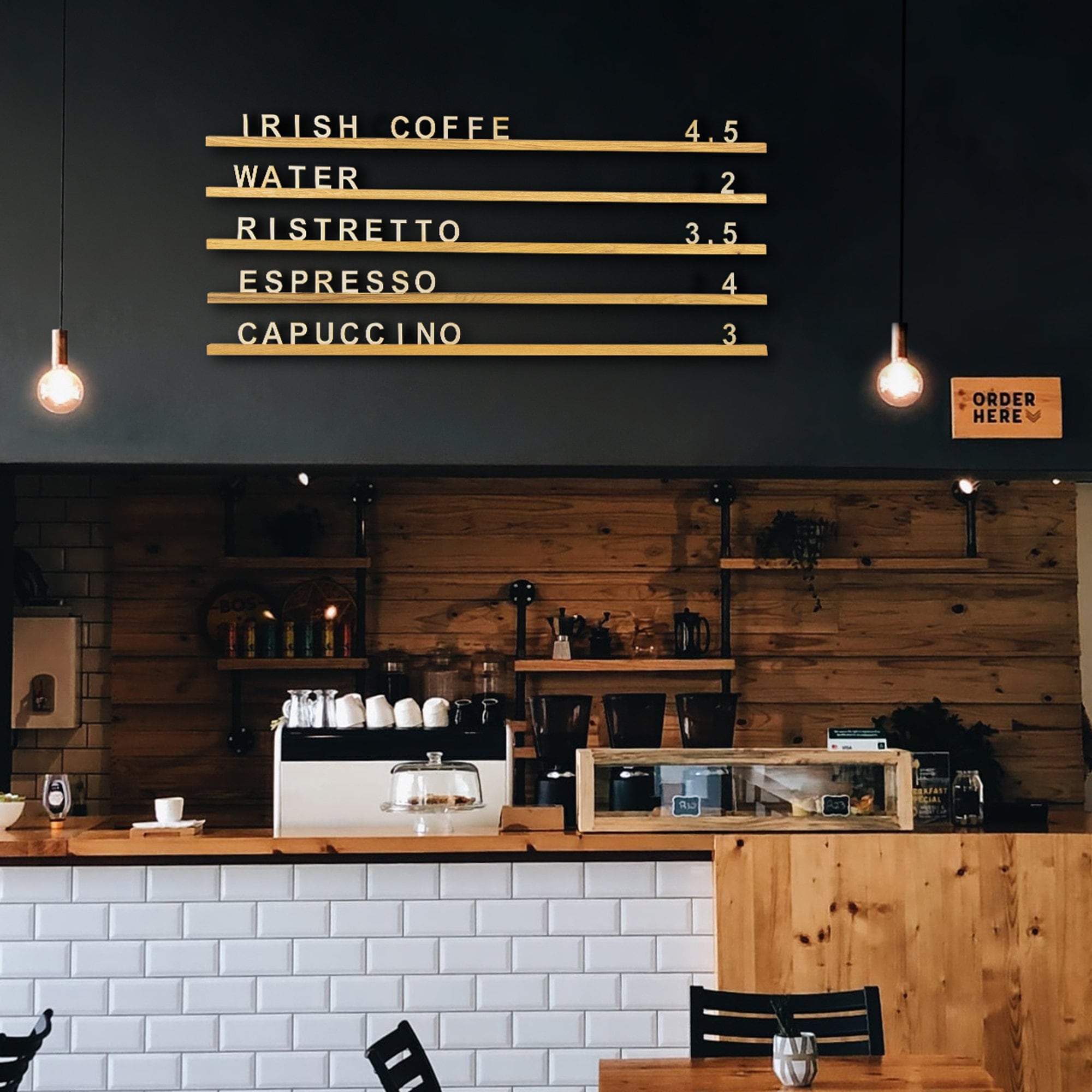 Letter Board, Message Board, Personalized Wall Menu, Wall Mounted Menu ...