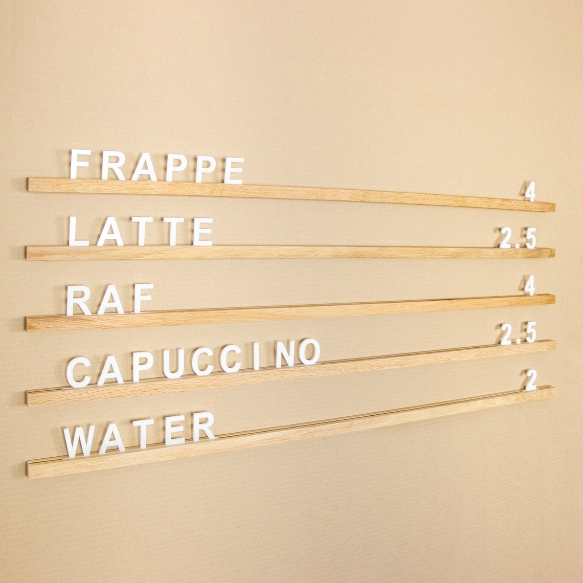 Message Board With Numbers Wood Wall Menu Board Cafe Menu - Etsy