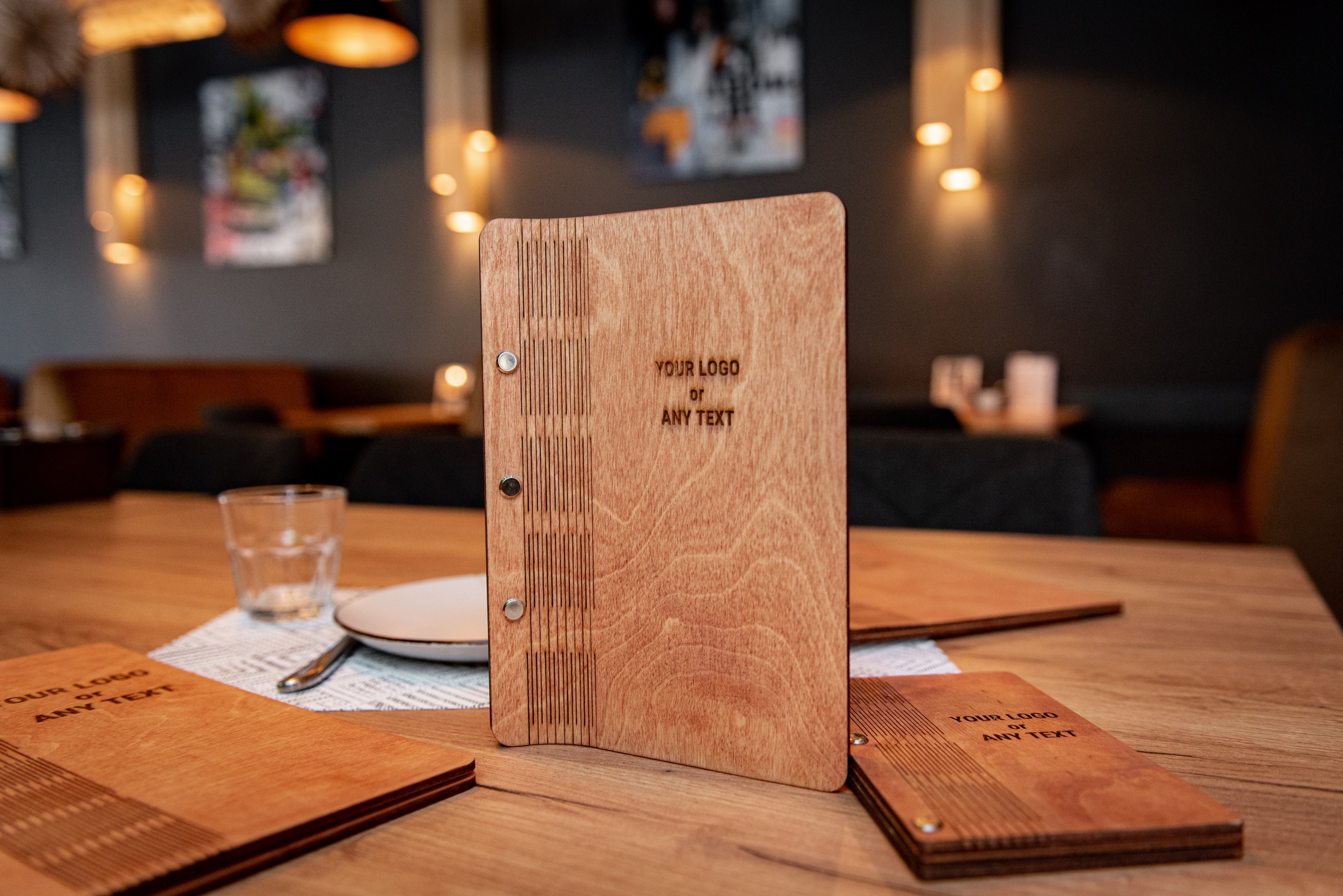 Engraved Menu Holder, Restaurant Menu Cover, Custom Restaurant Menu ...