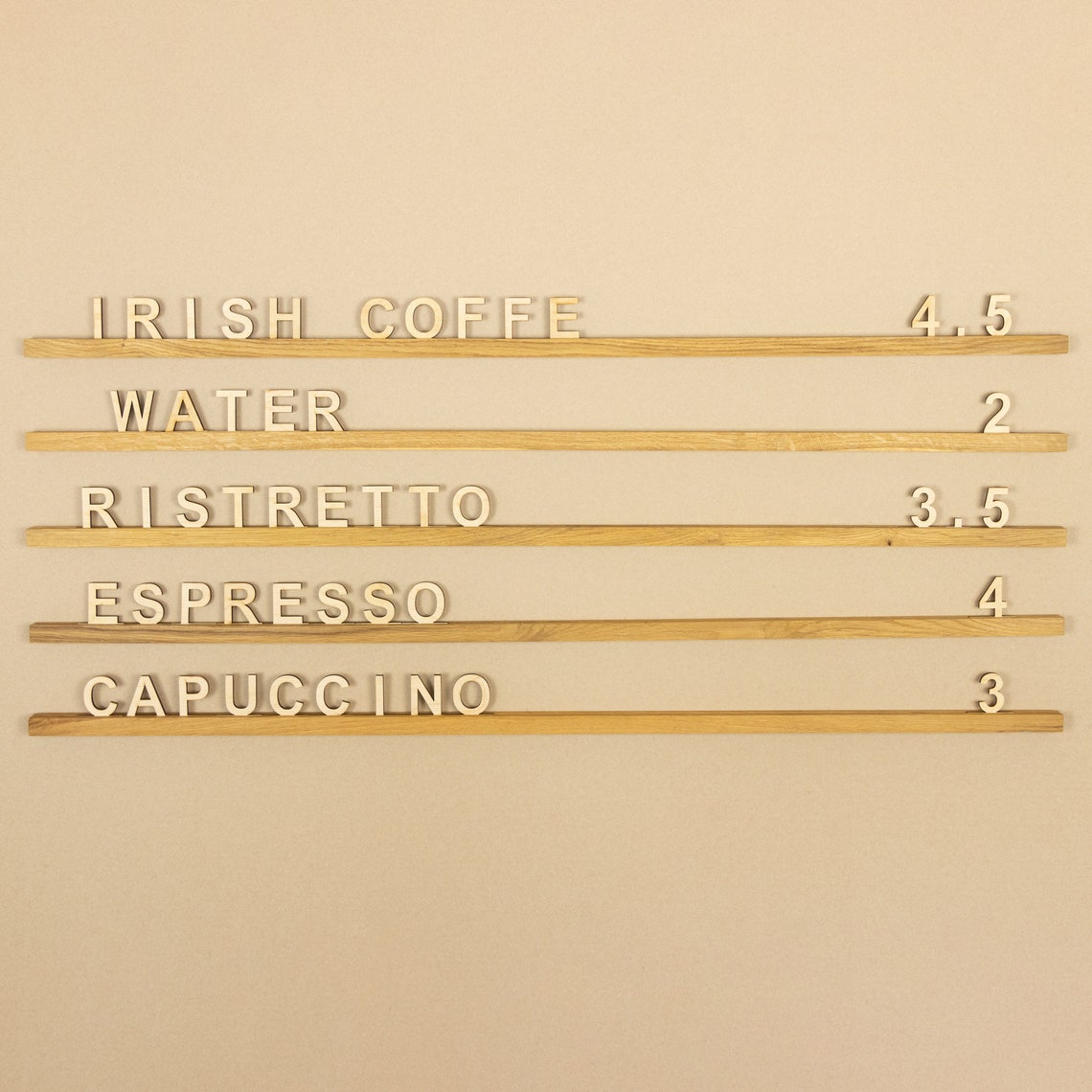 Letter Board, Message Board, Personalized Wall Menu, Wall Mounted Menu ...