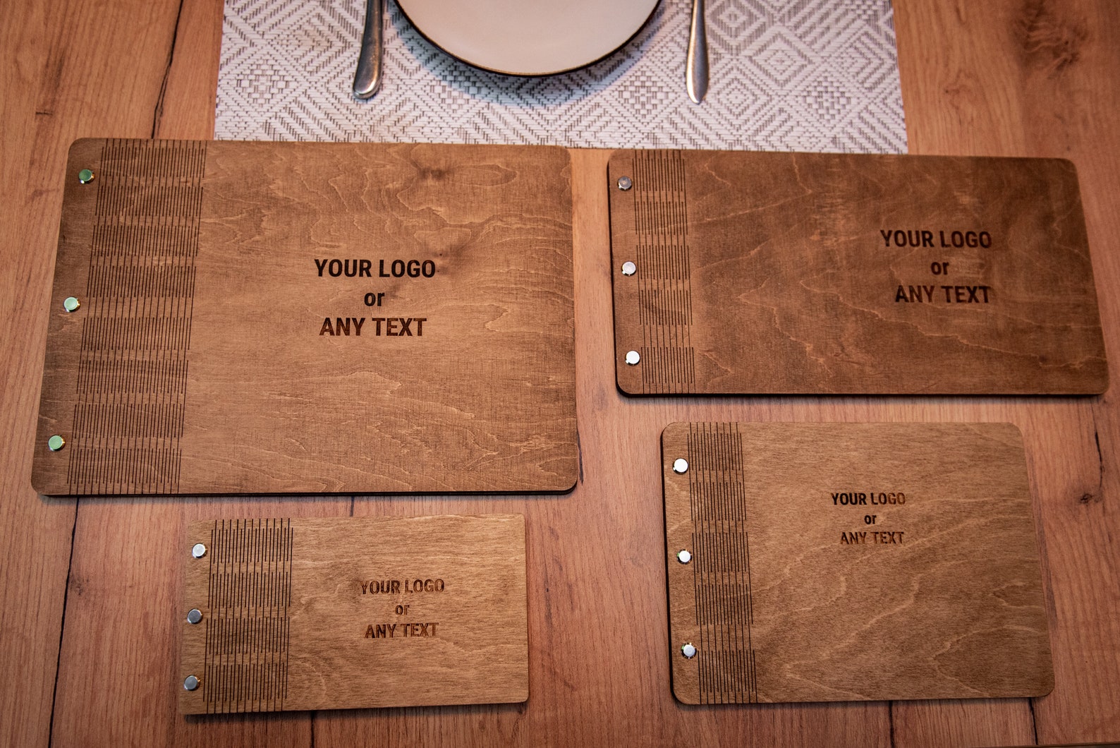 Wood Menu Holder, Engraved Menu Holder, Restaurant Menu Folder, Cafe ...