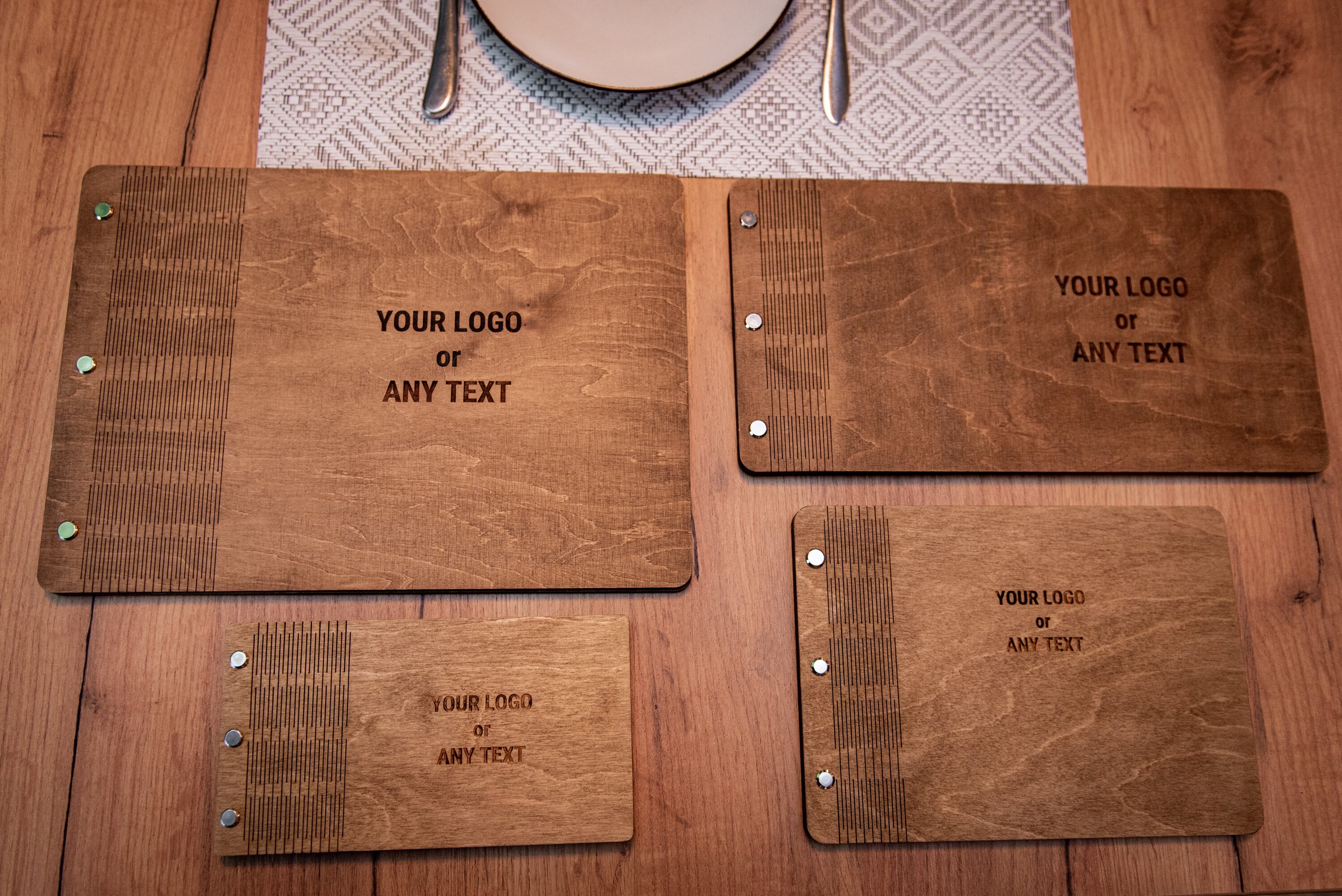 Wood Menu Holder, Engraved Menu Holder, Restaurant Menu Folder, Cafe ...