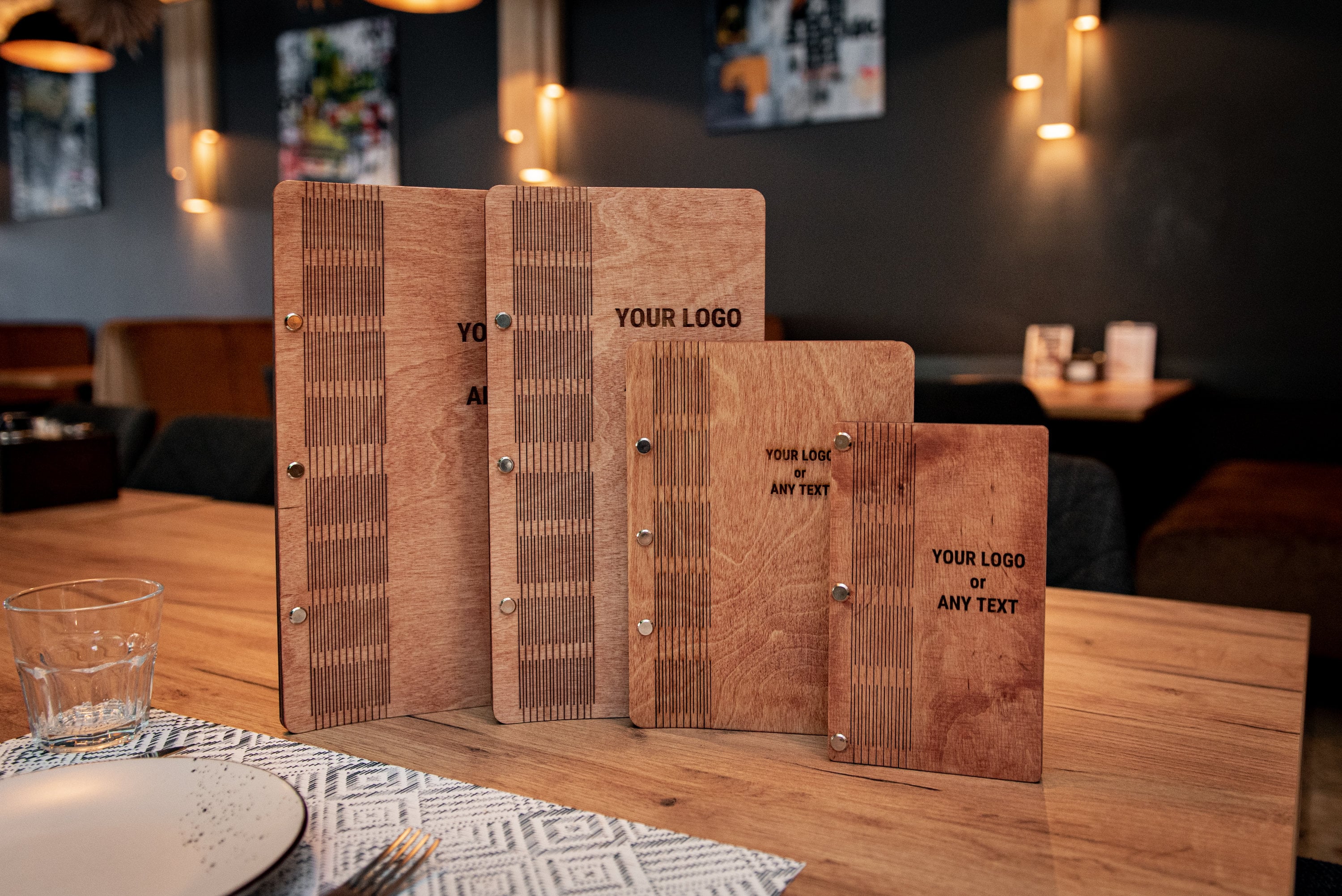 Restaurant Menu Holder, Custom Restaurant Menu Folder, Wooden Bar Menu ...