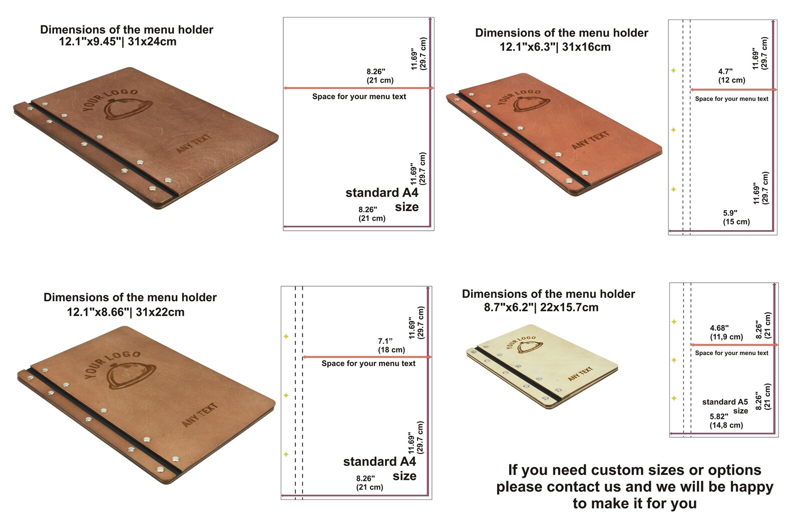 Wood Menu Holder, Engraved Menu Holder, Restaurant Menu Folder, Cafe ...