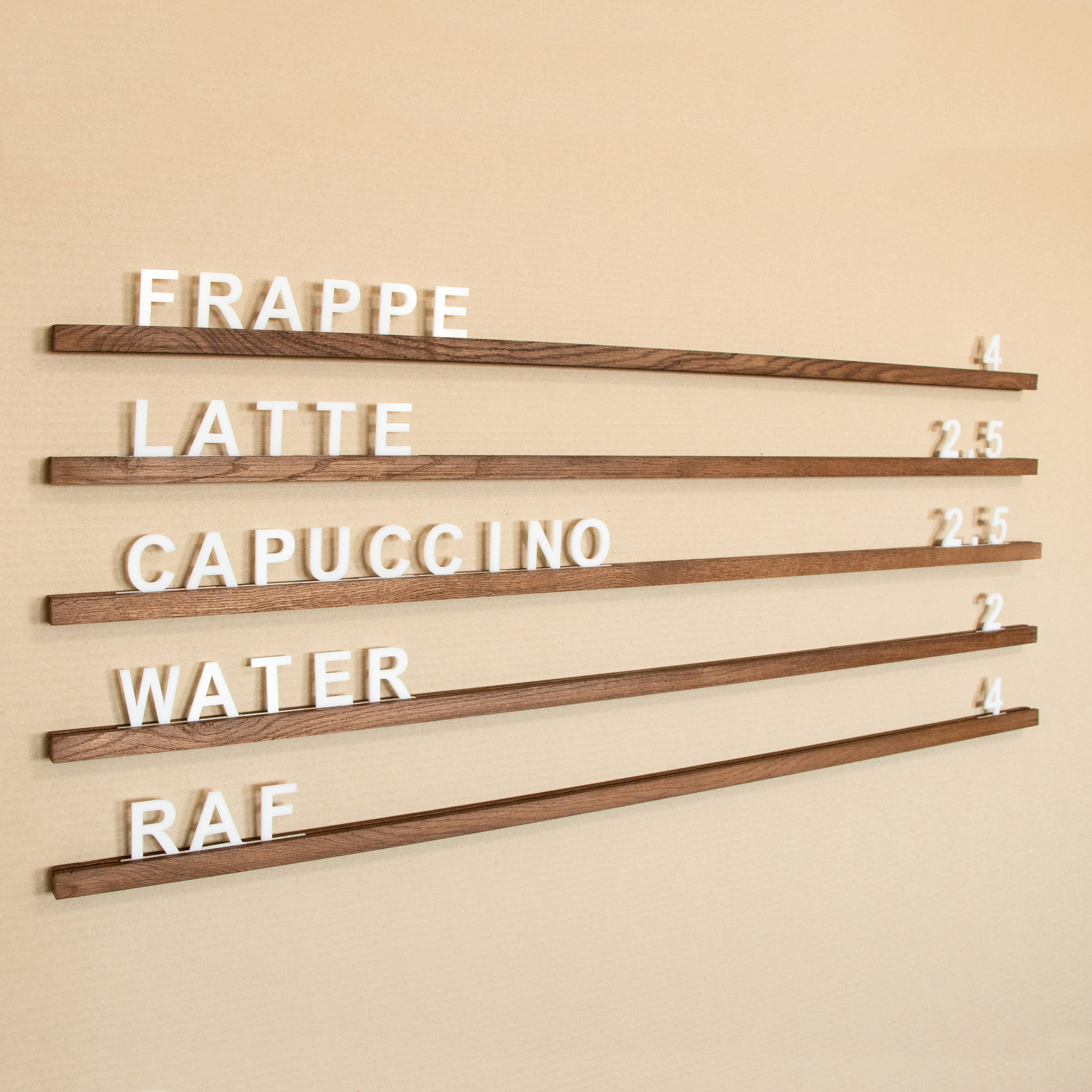 Menu Board, Wall Menu, Changeable Letter Board, Oak Menu Board, Cafe ...