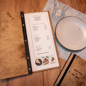 Custom Restaurant Menu Holder, Menu Book Cover, Restaurant Menu Folder ...