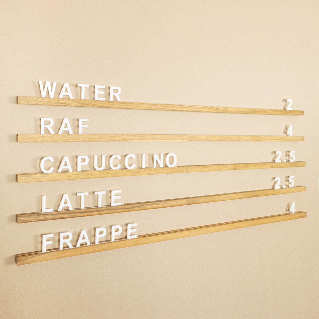 Changeable Letter Board, Cafe Menu Holder, Coffee Bar Sign ...
