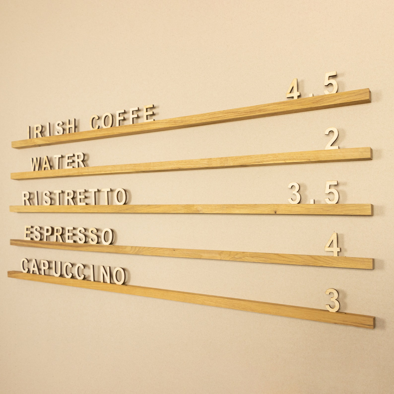 Letter Board, Message Board, Personalized Wall Menu, Wall Mounted Menu ...