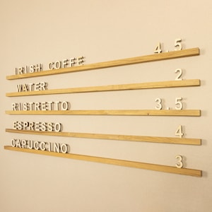 Letter Board, Message Board, Personalized Wall Menu, Wall Mounted Menu ...