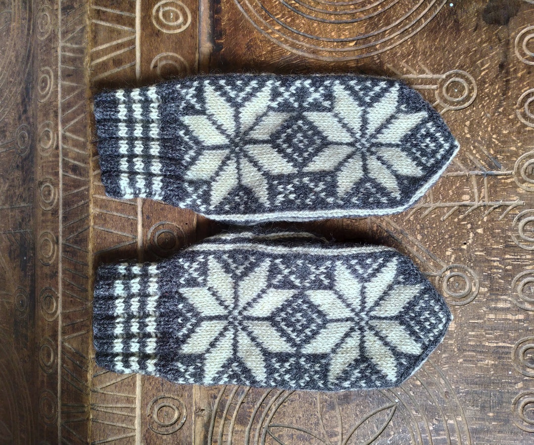 Vintage Unisex Norway Mittens/wool Norwegian Mittens/knitted Nordic ...