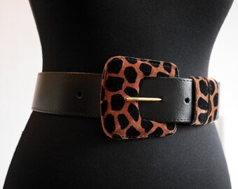 Leopard Print Belt - Etsy