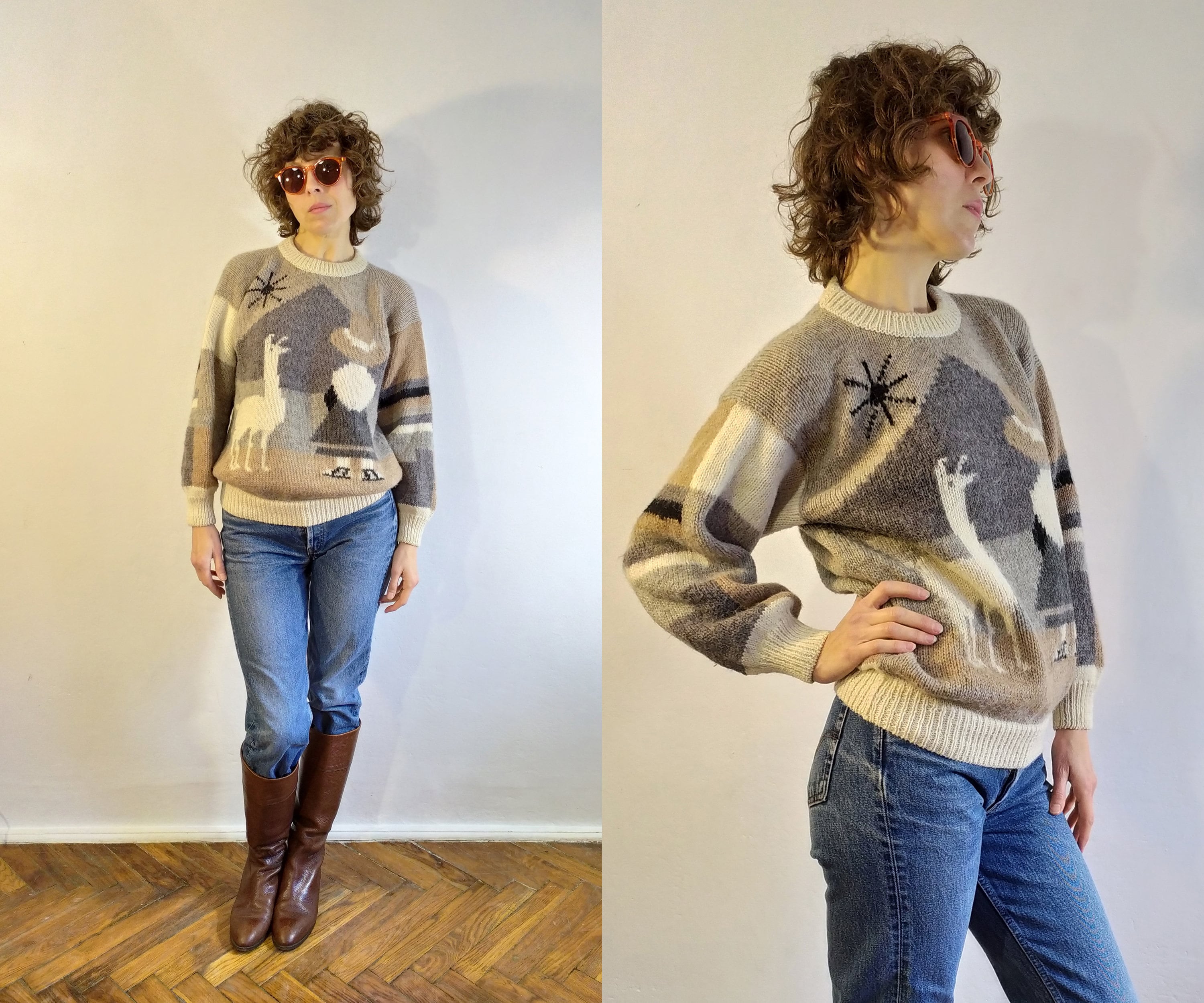 Peru Alpaca Wool Sweater/peruvian Knit Sweater/alpaca Pattern - Etsy