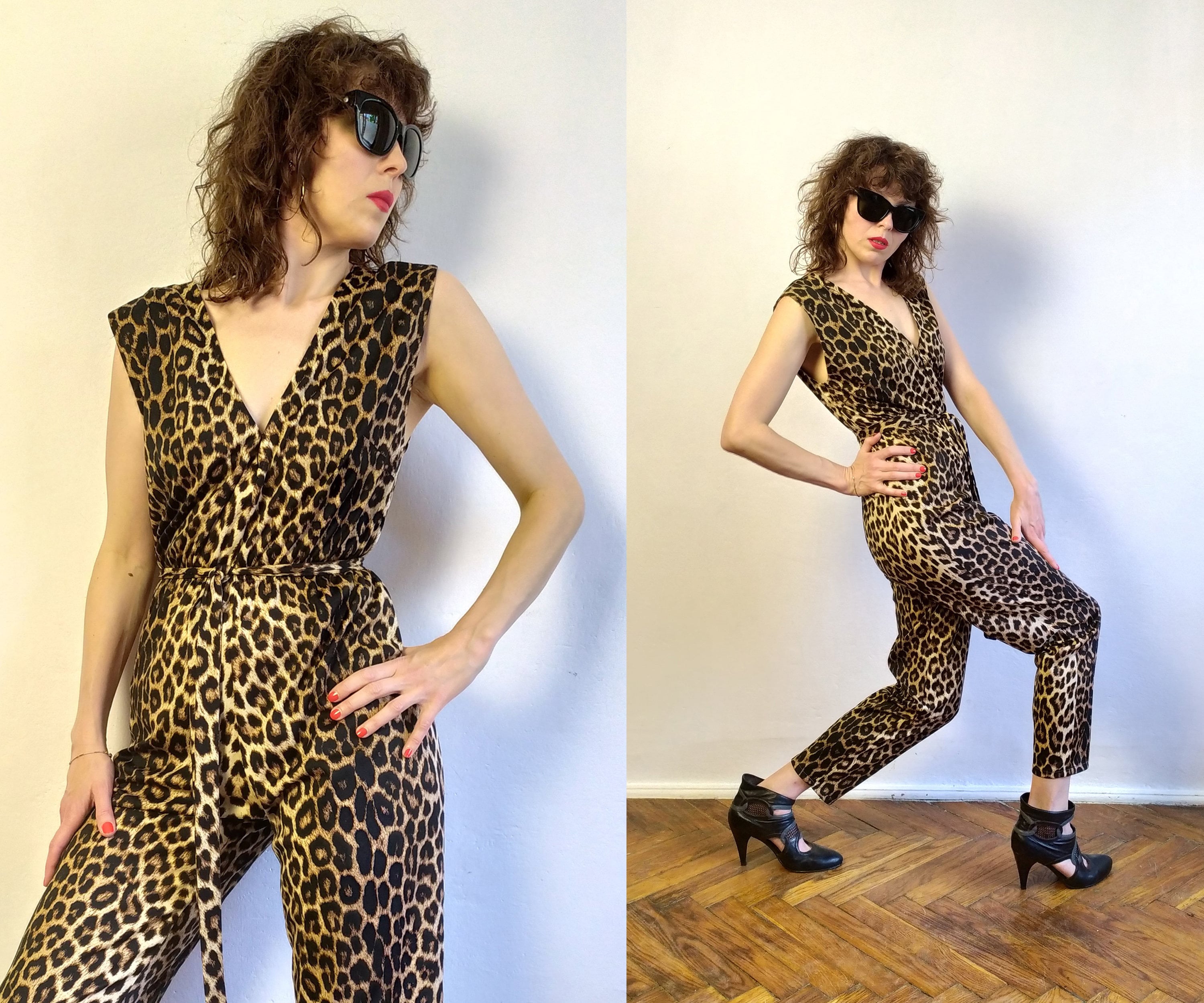 Leopard Print Jumpsuits/animal Pattern Jumpsuit/sexy Jumpsuit/leopard ...