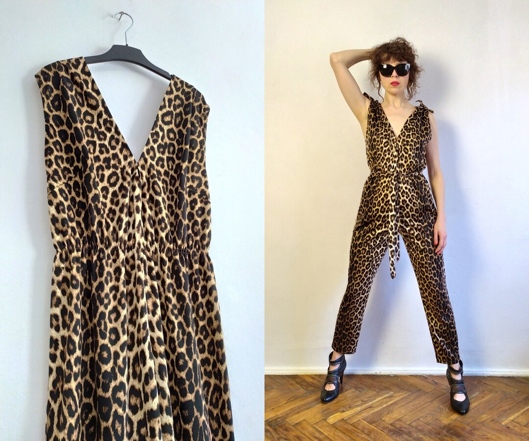 Leopard Print Jumpsuits/animal Pattern Jumpsuit/sexy Jumpsuit/leopard ...