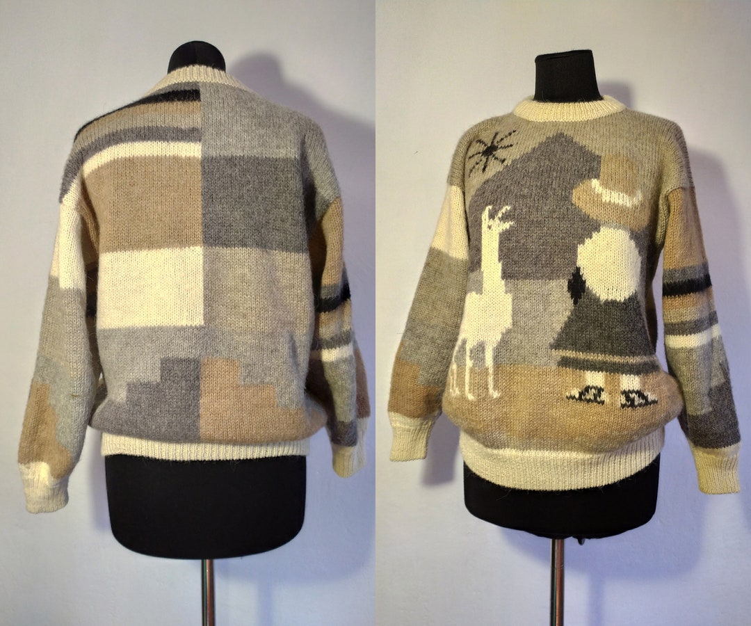 Peru Alpaca Wool Sweater/peruvian Knit Sweater/alpaca Pattern - Etsy