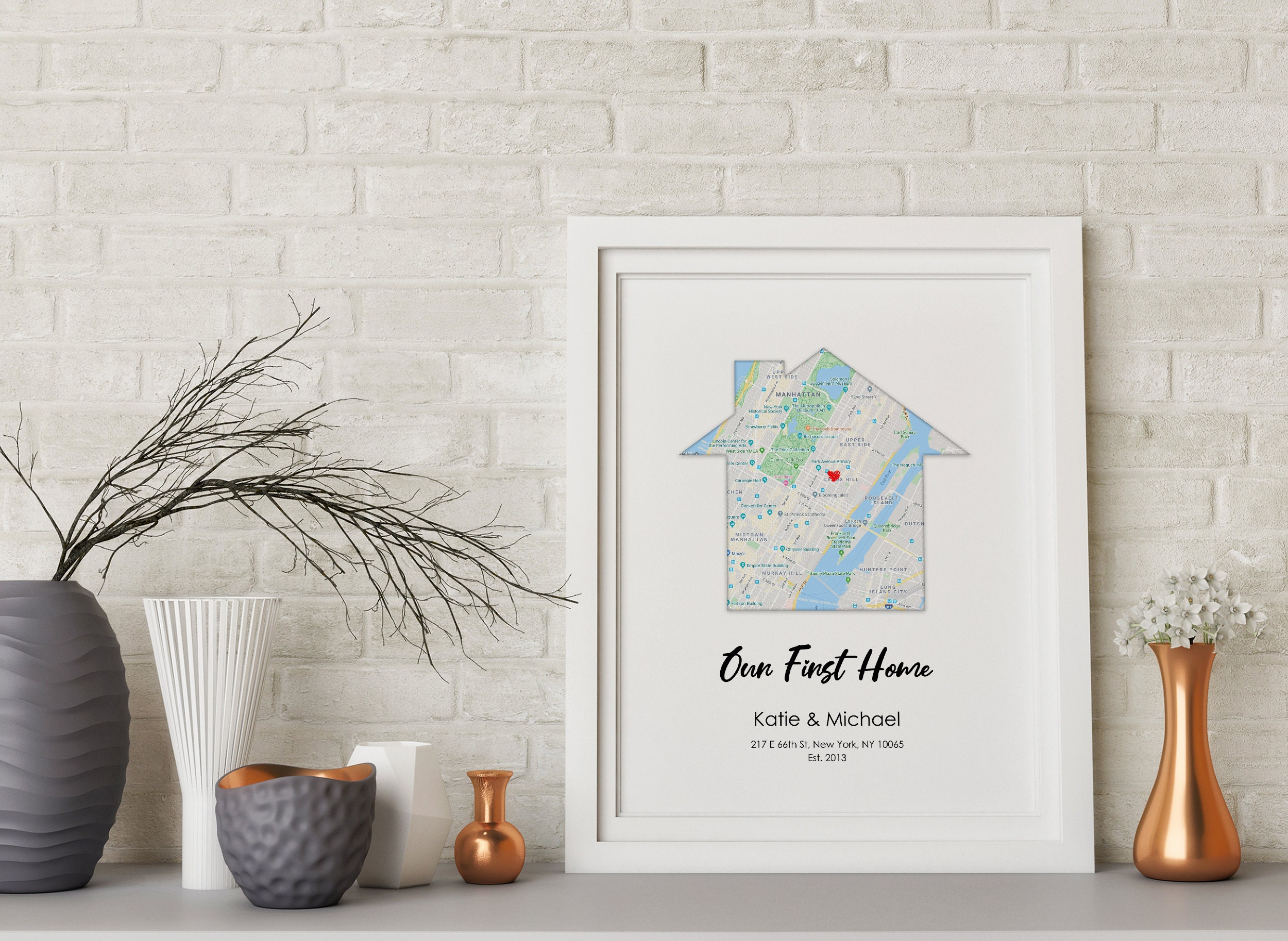Personalized Housewarming Gifts Personalized Home Map First - Etsy