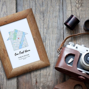 Personalized Housewarming Gifts, Personalized Home Map, First Home Gift ...