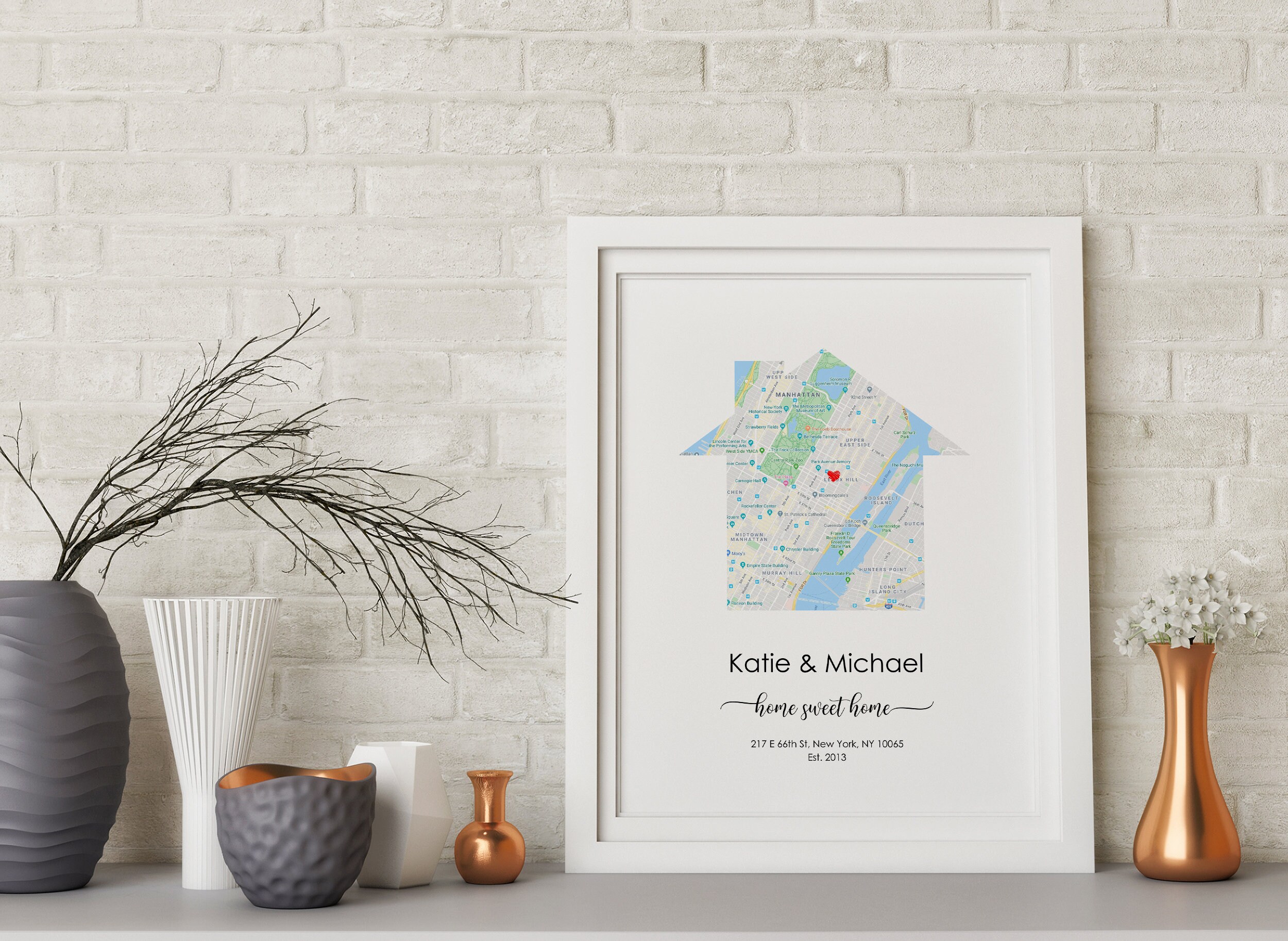 Personalized Housewarming Gifts Personalized Home Map First - Etsy