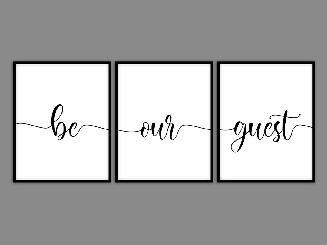 Be Our Guest Sign, 16x20, Be Our Guest Set of 3 Wall Prints, Be Our ...