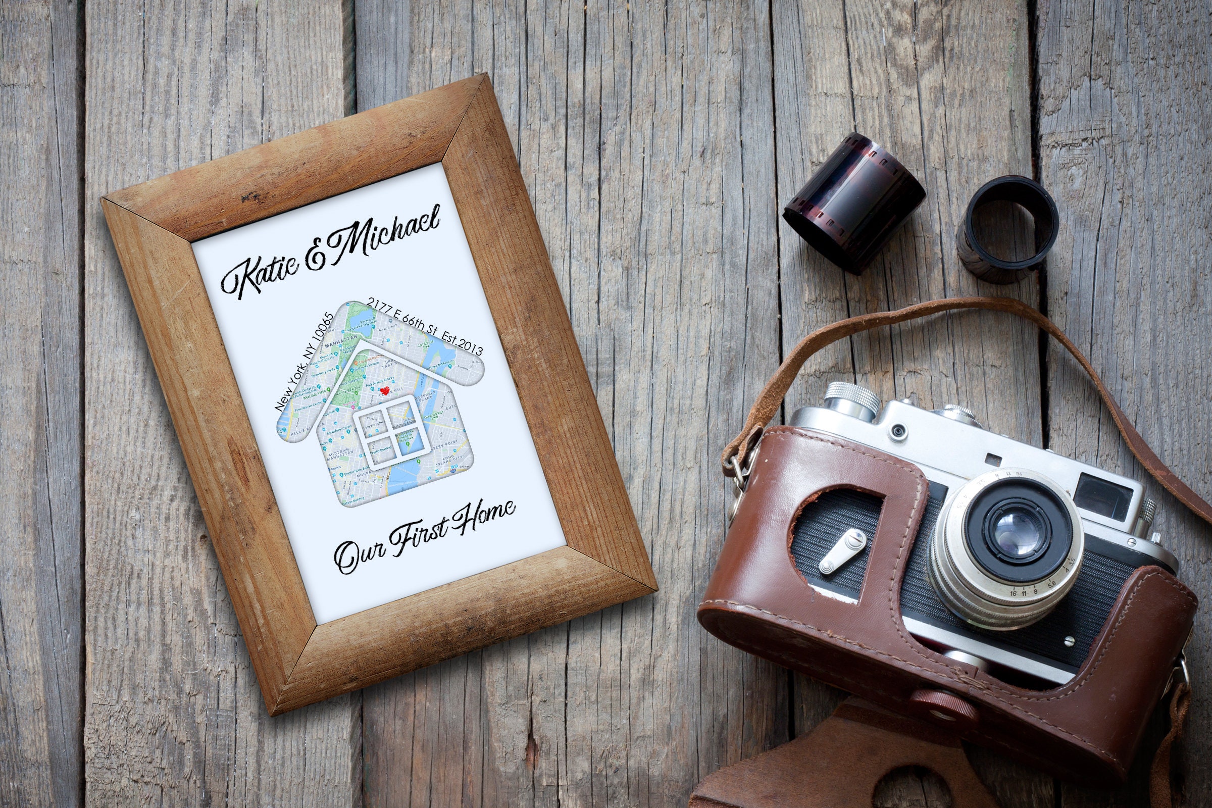 Our First Home Map Our First Home New Home Gift for Wedding - Etsy