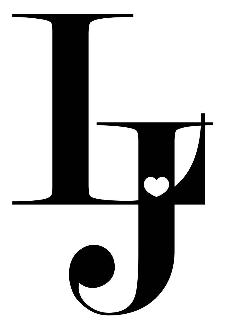 Couple Name Initials Printable Engagement Sign Minimalist | Etsy