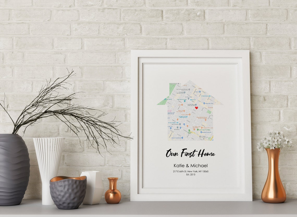 1st Home Map, First Home Map Gifts, Our First Home Map, Our First Home ...